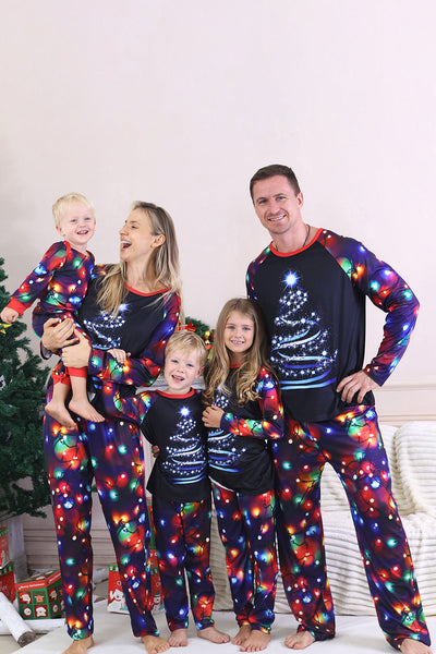 Zapaka Marine Kerst Pyjama Sets Lichtjes Boom Print Familie Bijpassende ...