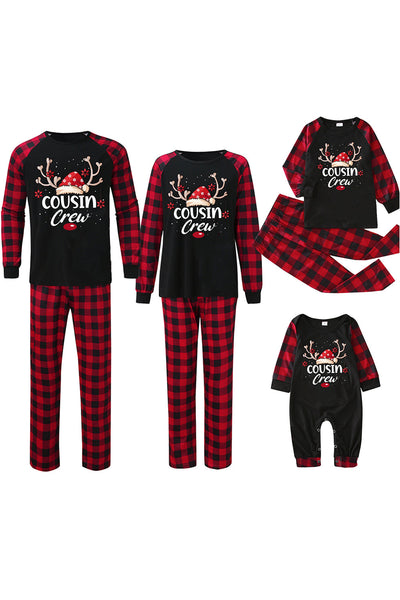 ZAPAKA Print Familie Kerst pyjama met rode plaid – ZAPAKA NL